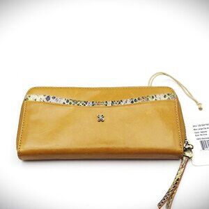 HOBO | Bags | Hobo Max Genuine Natural Color Leather Large Zip Around ...